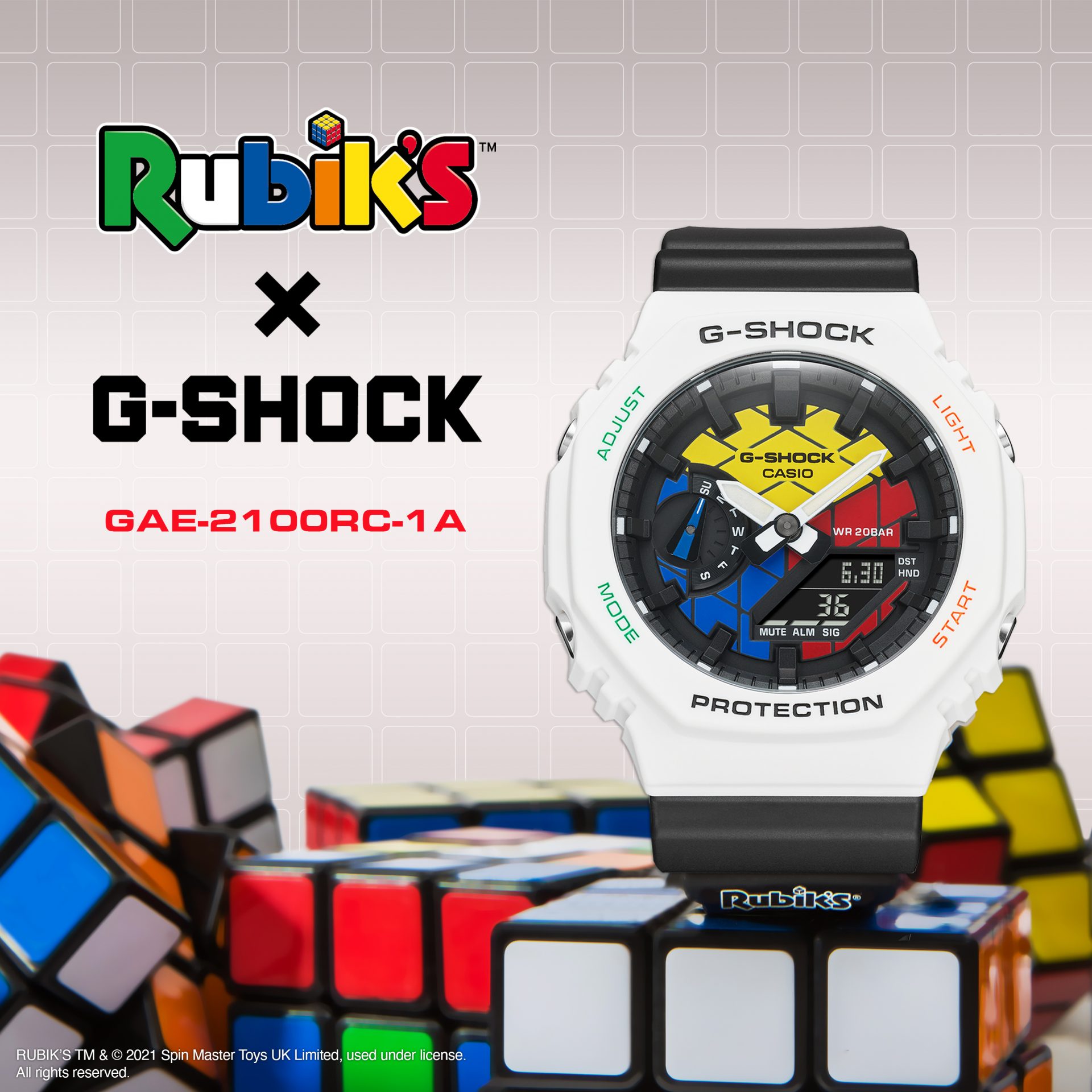 G-SHOCK Goes Back To The 1970s With Rubik's Cube Watch