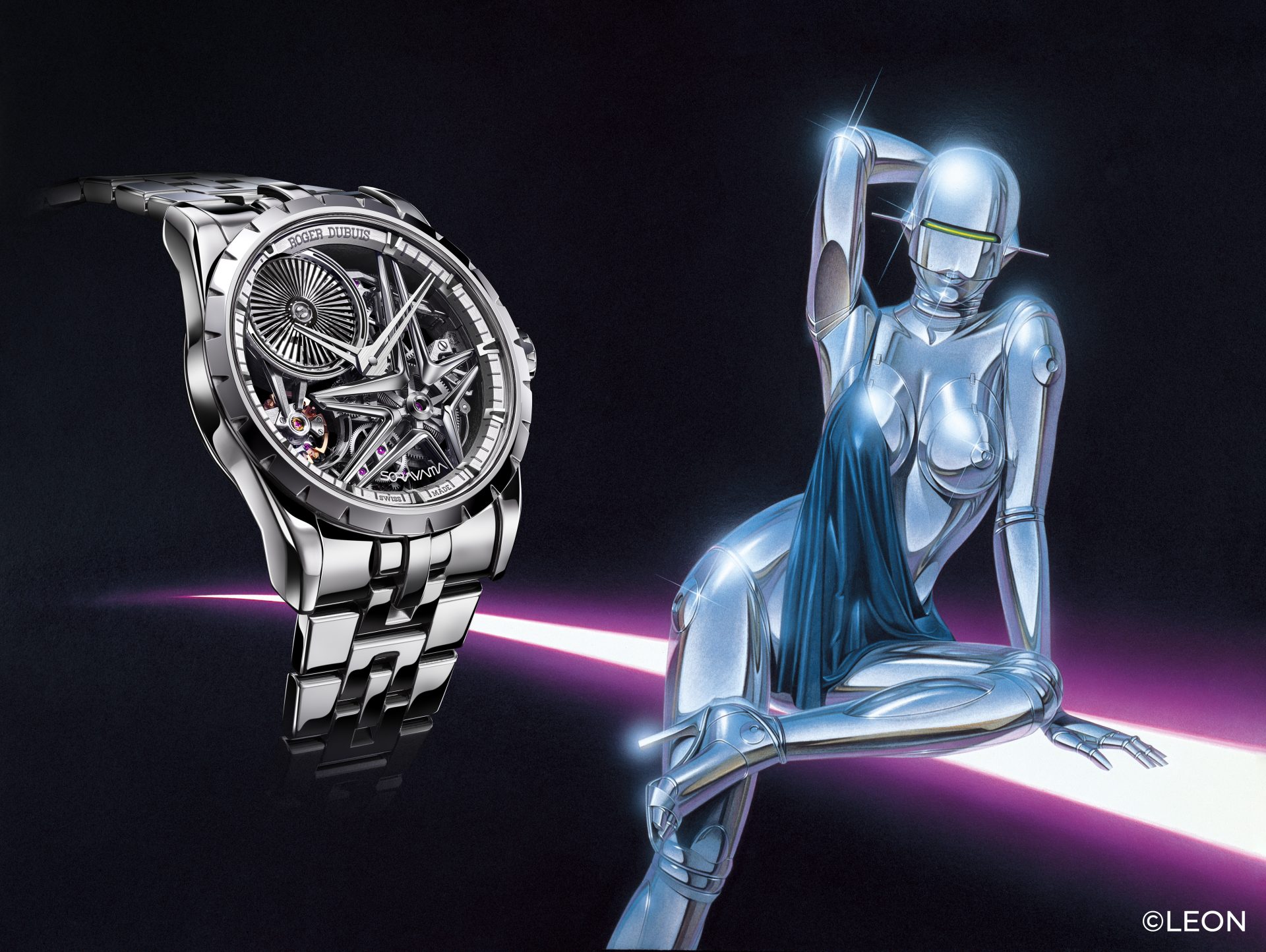 Sexy Robot Artist Hajime Sorayama Designs For Roger Dubuis